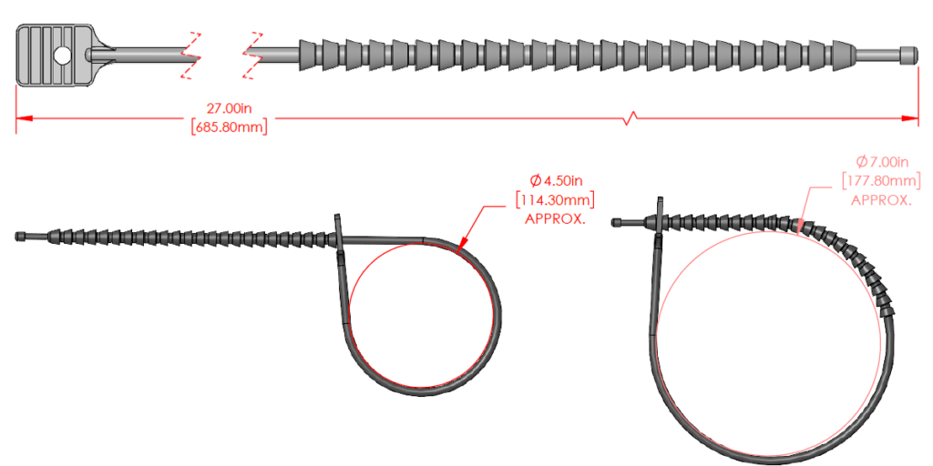 E/ Silicone Tie Wraps 27in - Midsun Group