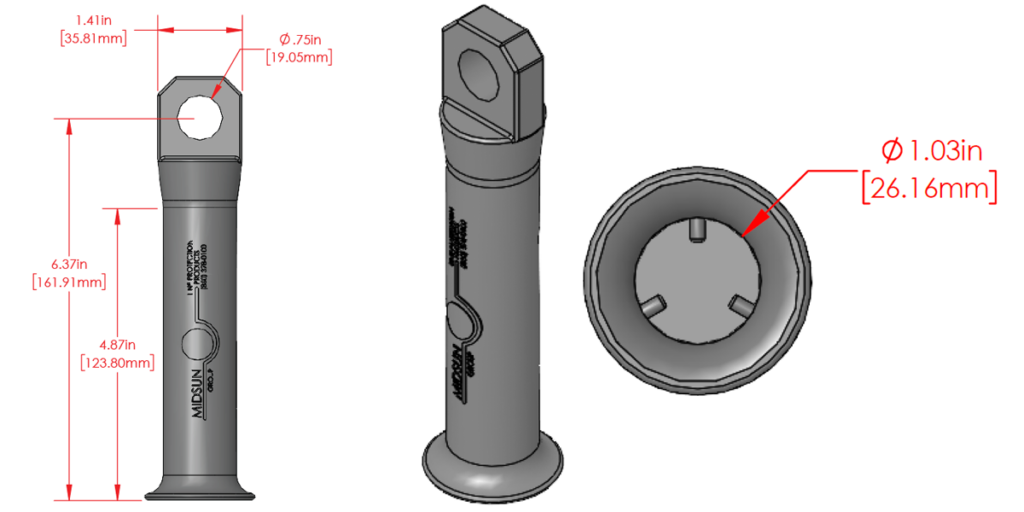 E/ Ground Stud Cover Long - Midsun Group